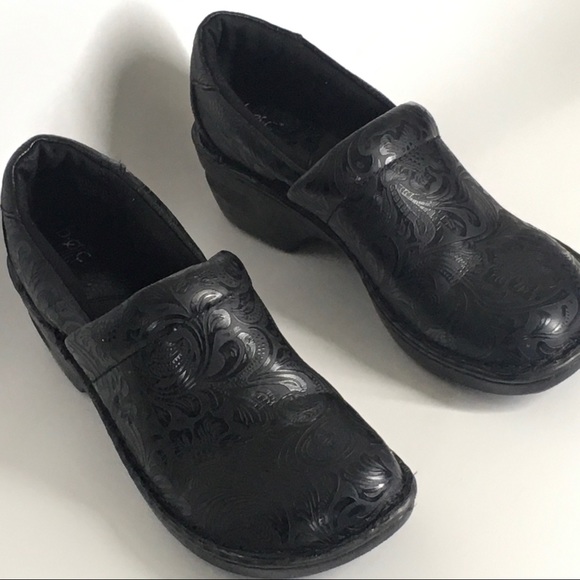 boc | Shoes | Boc Black Vegan Leather Tooled Clogs Woma | Poshmark